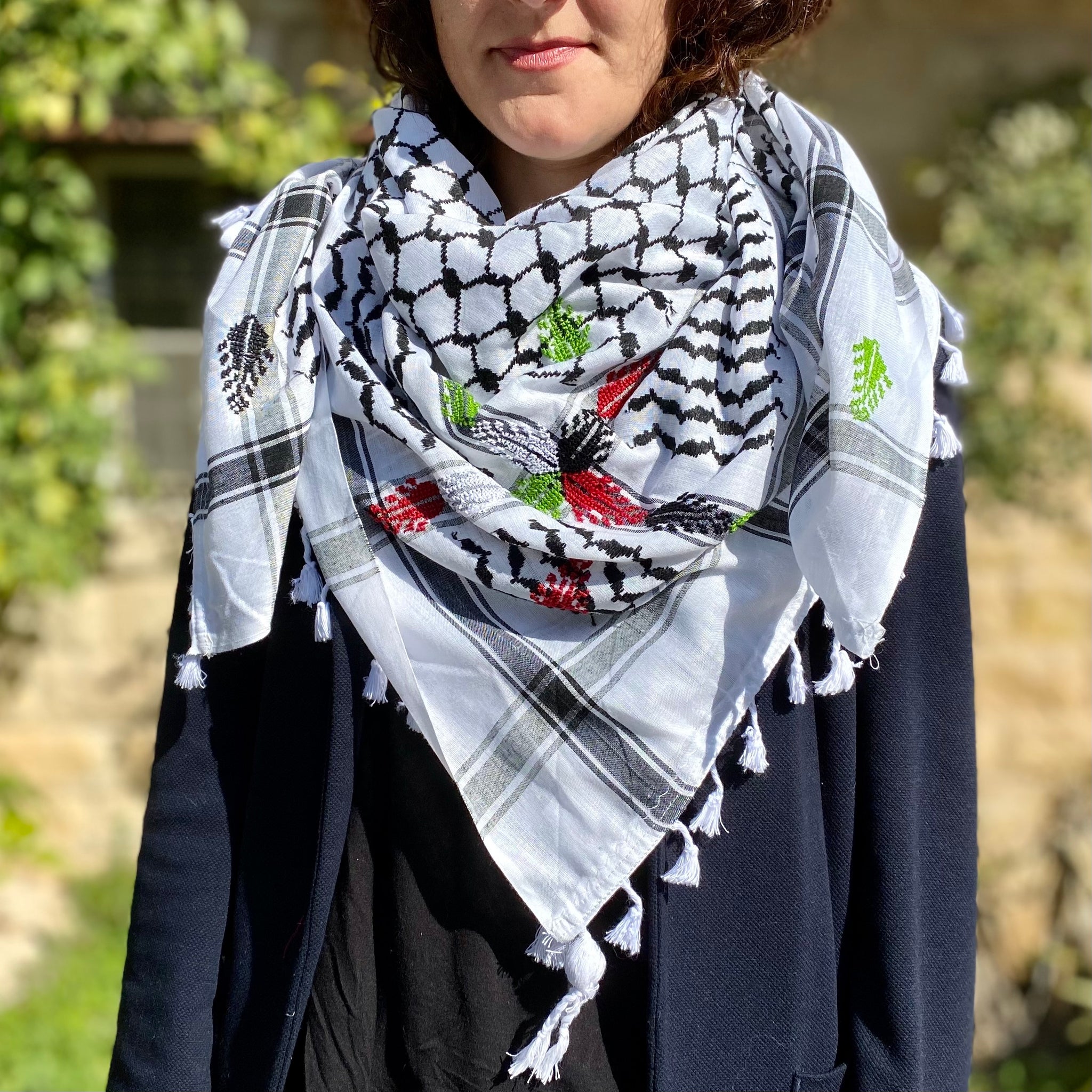 Embroidered Keffiyehs | Tatreez on Hattas