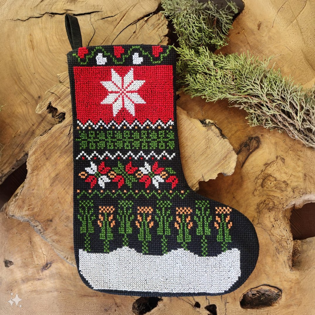 Christmas Stocking - Snow Flake | Handmade Palestine