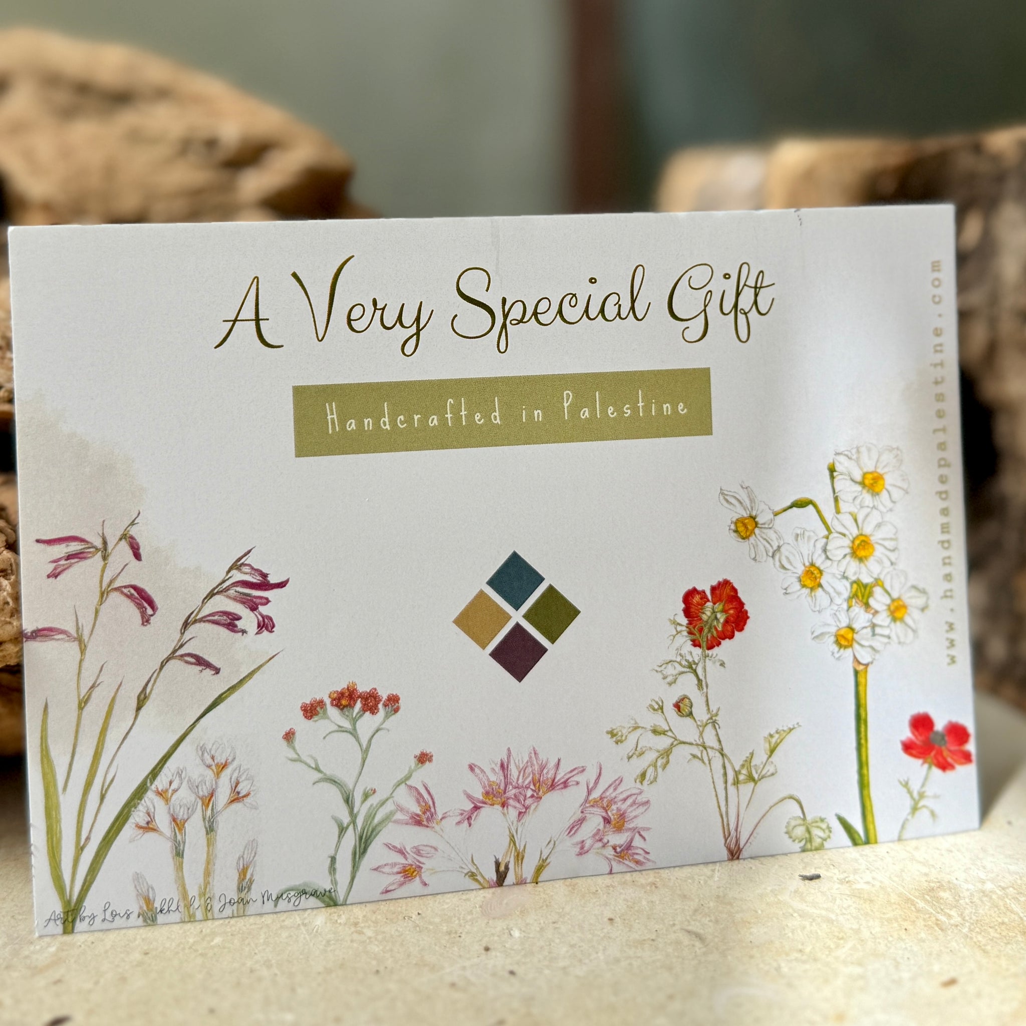 Gift Note Printed in Palestine | Handmade Palestine