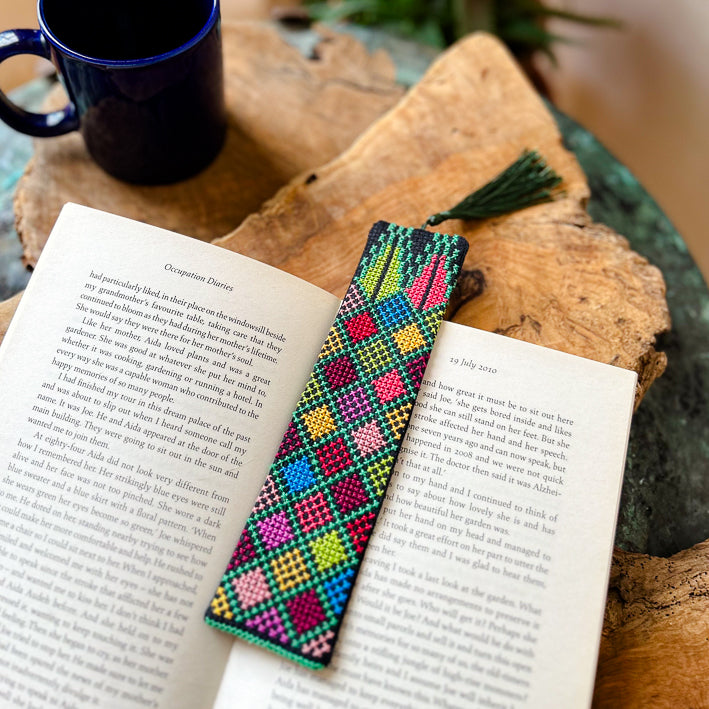Palestine Gifts Tatreez Bookmark | Traditionally Handcrafted Embroider