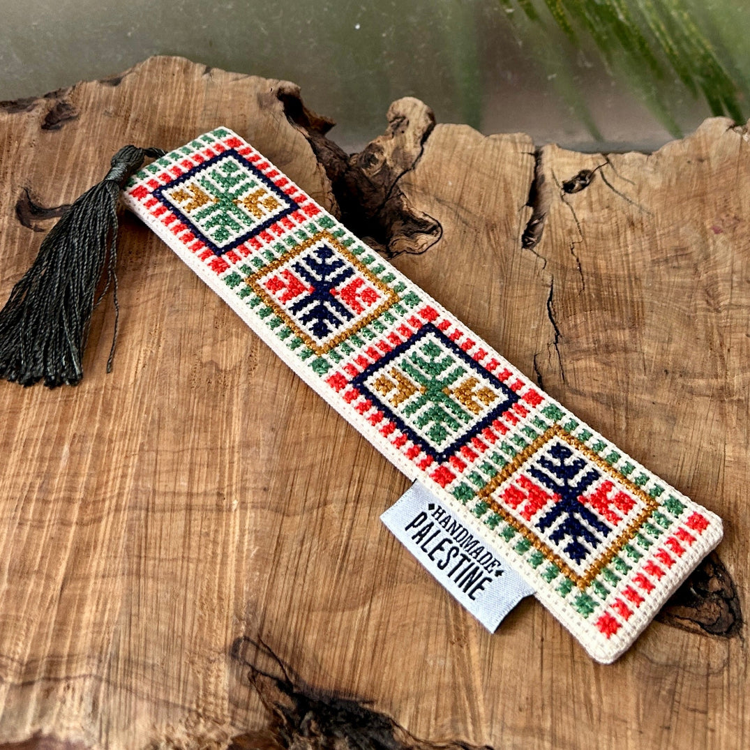 Fabric Bookmark Traditional Tatreez by Women in Palestine