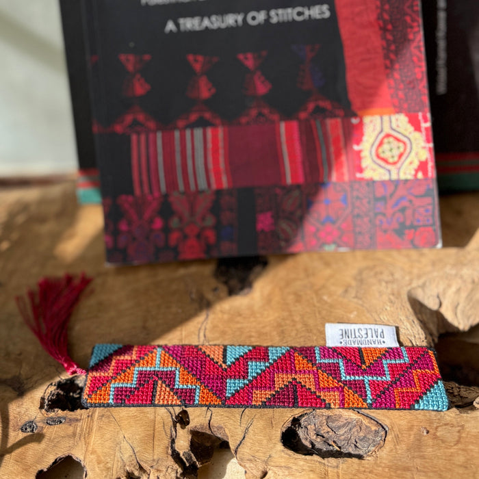 Palestinian Tatreez Bookmark | Traditionally Handcrafted Embroidery by